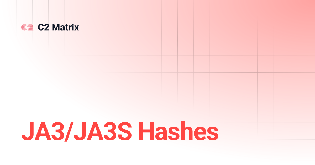 JA3/JA3S Hashes | C2 Matrix